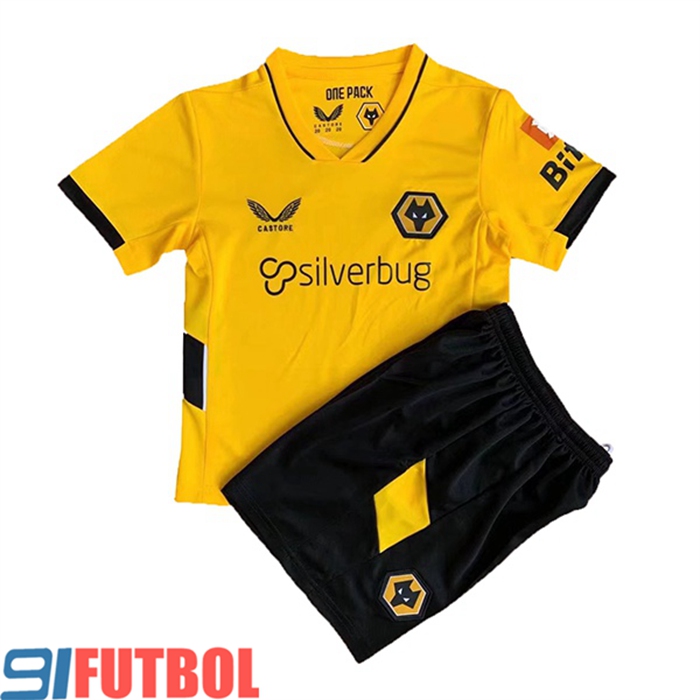 Mejores Nueva Camisetas De Futbol Wolves Ninos Primera 2022/2023