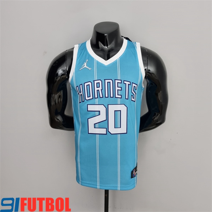 Diseño De Camisetas Charlotte Hornets (Hayward #20) Azul 75th Anniversary