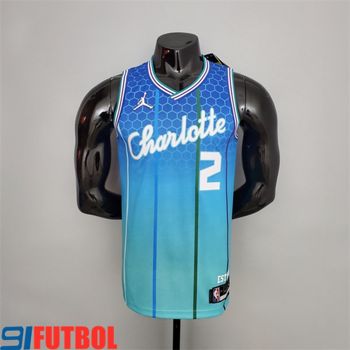 Tienda Online Camisetas Charlotte Hornets (Ball #2) 2022 Azul City Edition