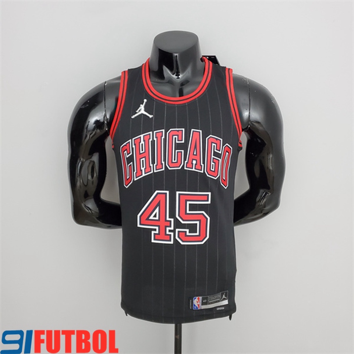 Venta De Camisetas Chicago Bulls (Jordan #45) Negro 75th Anniversary